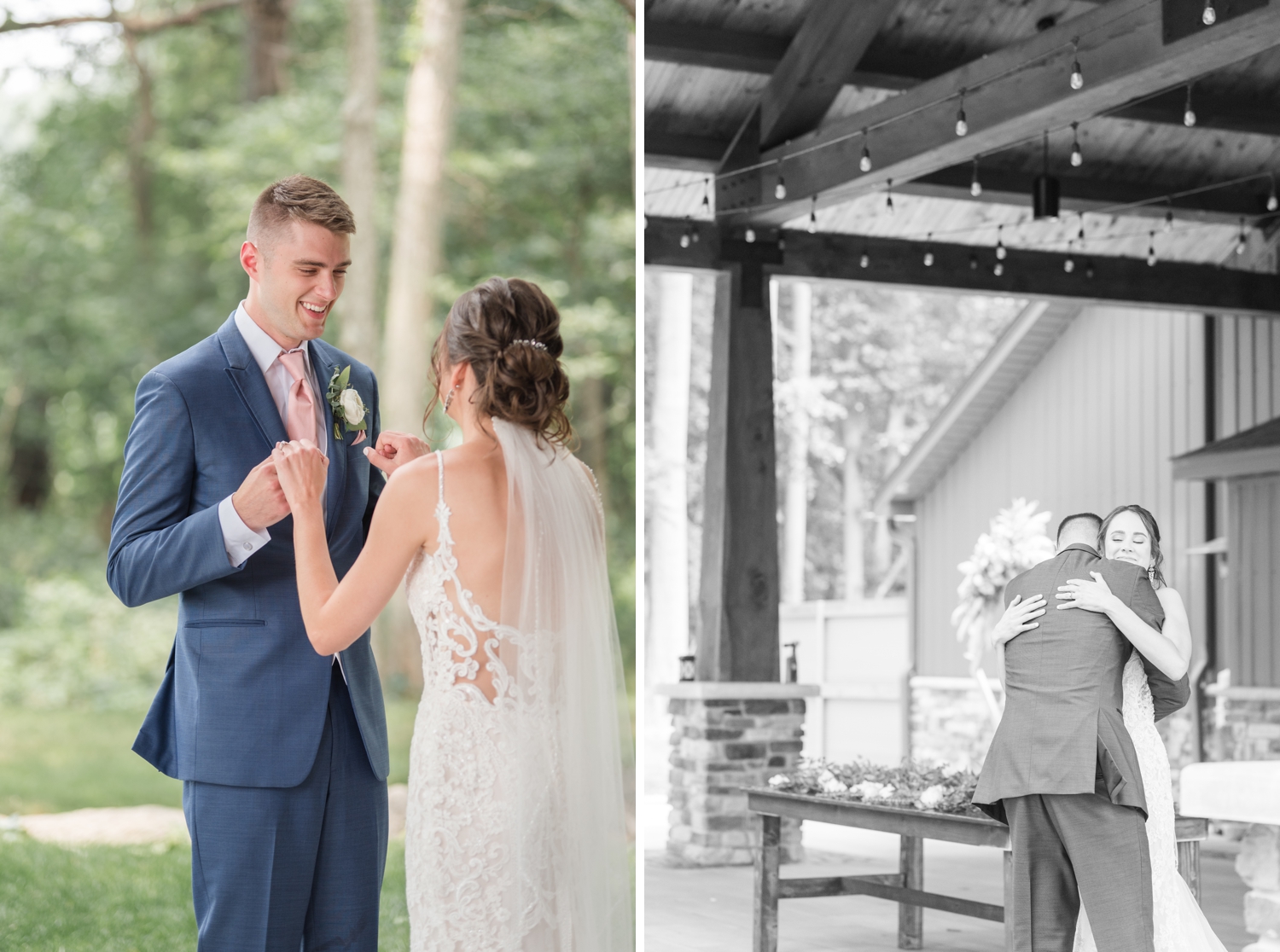 Blush & Dusty Blue Wedding at The Wooded Knot | Courtney Rudicel ...