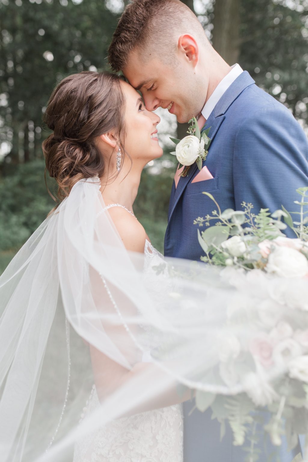 Blush & Dusty Blue Wedding at The Wooded Knot | Courtney Rudicel ...