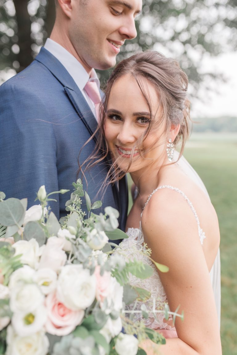 Blush & Dusty Blue Wedding at The Wooded Knot | Courtney Rudicel ...