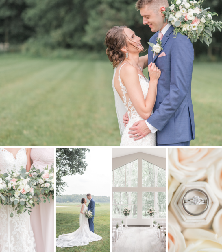 Blush & Dusty Blue Wedding at The Wooded Knot | Courtney Rudicel ...